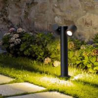 China Rotatable LED Lawn Lights Double Head , Waterproof 9w Cob Outside Lawn Lights for sale