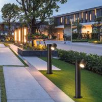 China Rotatable LED Lawn Lights Double Head , Waterproof 9w Cob Outside Lawn Lights for sale