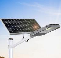 China 100w Solar LED Street Light With Pole All In One Integrated Sensor Panel Type for sale