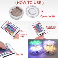 China Rgb Submersible LED Lights Remote Controlled Bowl Shape 10 LEDs Type for sale