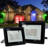 China 270 Degrees 100 W 50 W RGB Outdoor LED Flood Lights for sale