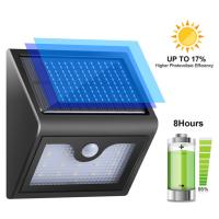 China Pir Motion Sensor 200LM Solar Powered LED Wall Light Cool White for sale