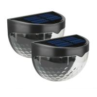 China Good Price Waterproof LED Solar Wall Light 6 LEDs 6000k Light Sensor Outdoor Garden Lamp White for sale