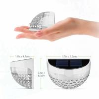 China Good Price Waterproof LED Solar Wall Light 6 LEDs 6000k Light Sensor Outdoor Garden Lamp White for sale