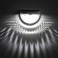 China Good Price Waterproof LED Solar Wall Light 6 LEDs 6000k Light Sensor Outdoor Garden Lamp White for sale