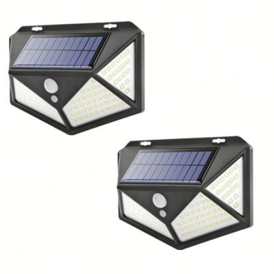 China Best Sale Amazon China Supplier Waterproof Outdoor Motion Sensor Infrared Wall Lamp, 100 Led Garden Sensor Solar Light for sale