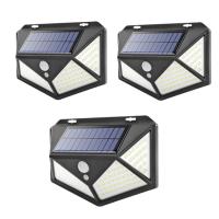 China Best Sale Amazon China Supplier Waterproof Outdoor Motion Sensor Infrared Wall Lamp, 100 Led Garden Sensor Solar Light for sale
