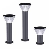 China Outdoor Solar Gate Light 6500K Solar Powered Bollard Lawn Lamp Villa Landscape Pillar Post LED Solar Garden Light for sale