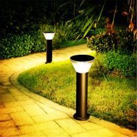 China Outdoor Solar Gate Light 6500K Solar Powered Bollard Lawn Lamp Villa Landscape Pillar Post LED Solar Garden Light for sale