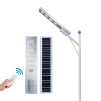 China Stand Alone 100W 120W 150W 200W 300W Smart Outdoor Lamparas Solares Led Integrated All In One LED Solar Street Light for sale