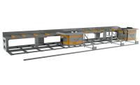 China 11m Horizontal Automatic Rebar Bending Machine Double Head for sale