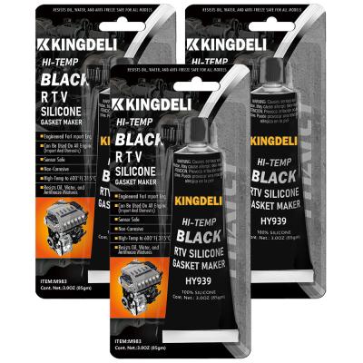 China 85g High Temperature Silicone Sealant , Black RTV Gasket Maker For Automotive for sale