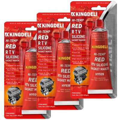 China Red RTV Gasket Maker Silicone Sealant High Temperature Resistant 85g for sale
