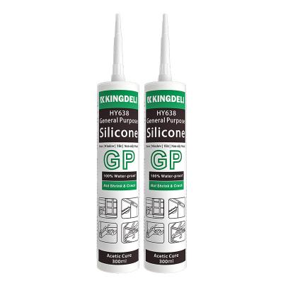 China Water Resistant Adhesive Clear Silicone Sealant GP RTV Glass Acidity Sealant for sale