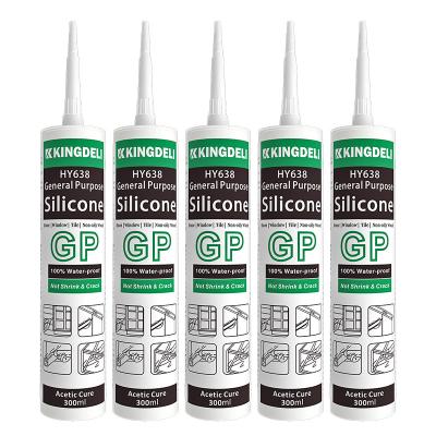 China Transparent Acetic Silicone Sealant Glass Adhesive Anti Fungus Acetoxy Silicone for sale