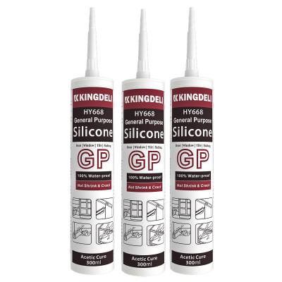 China Glass Glue Waterproof Building Tube Silicone Sealant One Component for sale