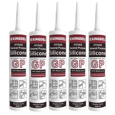 China Acetic Silicone Glass Glue GP Construction Silicone Adhesive Sealant 300ml for sale