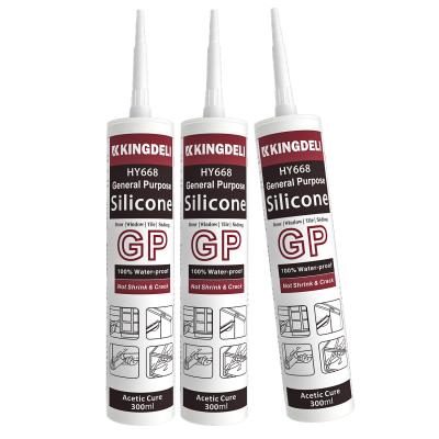 China 280Ml Acetic Silicone Sealant Weather Resistance Glass Cement for sale