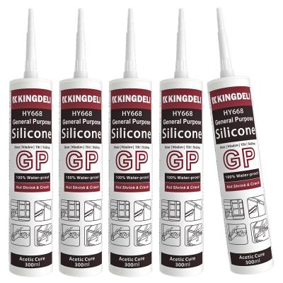 China Oem 280Ml Acetic Silicone Sealant Transparent Adhesive Sealant for sale