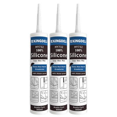 China Water Resistant Silicone Adhesive Sealant Acetic Clear RTV Glass Sealant for sale