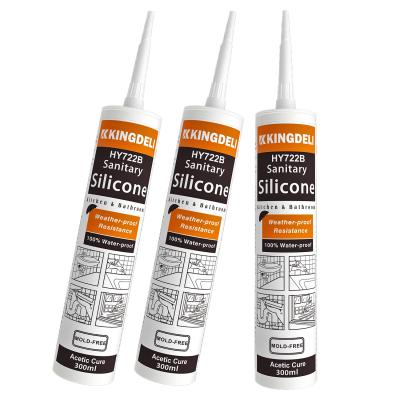 China Acetic Construction Glass Sealant RTV Glue Weather Resistance Silicone Adhesive for sale