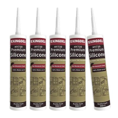 China Acetic RTV Transparent Silicone Sealant Adhesive Weatherproof For Glass Window for sale