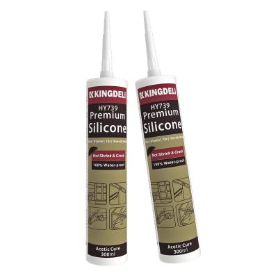 China Non Toxic Grey Black White Glass Adhesive RTV Glue Weatherproof Silicone Sealant for sale