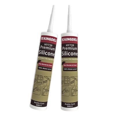 China Quick Dry Acetic Multipurpose General Purpose Glass Glue Weatherproof Silicone for sale