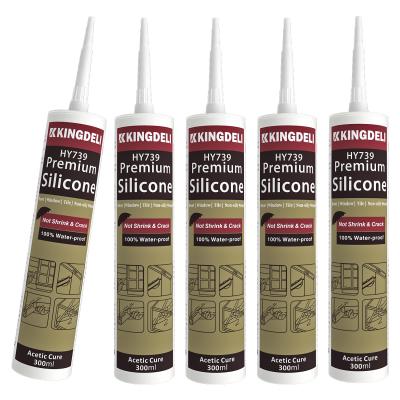 China High Quality Acetic Cure Adhesive Silicon RTV Transparent Glass Sealant for sale