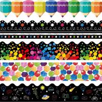 China Colorful Bulletin Board Borders Classroom Bulletin Board Trim Adhesive Decorations for sale