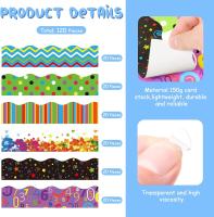 China Colorful Bulletin Board Borders Classroom Bulletin Board Trim Adhesive Decorations for sale