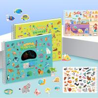 China Customizable Childrens Reusable Sticker Books Animal Habitats Themed Durable For Toddlers for sale