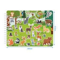 China Customizable Childrens Reusable Sticker Books Animal Habitats Themed Durable For Toddlers for sale