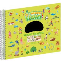China Customizable Childrens Reusable Sticker Books Animal Habitats Themed Durable For Toddlers for sale