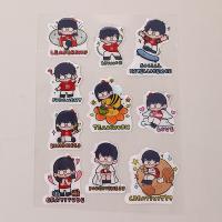 China Transparent Cute Cartoon 3D Epoxy Dome Stickers DIY Custom Logo Crystal Epoxy Resin Stickers for sale
