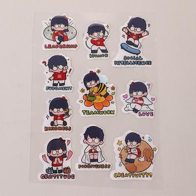 China Custom 3D Cartoon Epoxy Stickers with Clear Glossy Finish for sale
