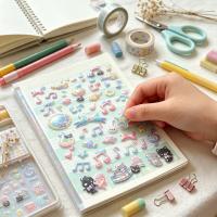 China PVC Holographic Foam Puffy Stickers 3D Raised Music Note Cat Heart Bubble Stickers for sale