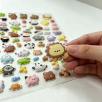 China Waterproof Puffy Animal Stickers 3D Shaker Stickers For Kids DIY Decoration for sale