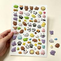 China Waterproof Puffy Animal Stickers 3D Shaker Stickers For Kids DIY Decoration for sale