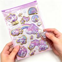 China Die Cut Water Shaker Stickers Custom Cartoon Pattern Liquid Shaking Sticker For Scrapbooking Gift for sale