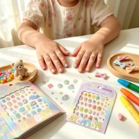 China Custom 3D Dome Kids Nail Stickers OEM ODM Safe Removable Cartoon Epoxy Dome Nail Stickers for sale