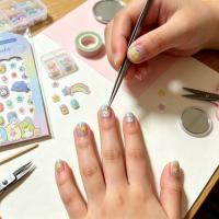 China Custom 3D Dome Kids Nail Stickers OEM ODM Safe Removable Cartoon Epoxy Dome Nail Stickers for sale