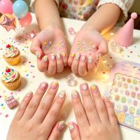 China Custom 3D Dome Kids Nail Stickers OEM ODM Safe Removable Cartoon Epoxy Dome Nail Stickers for sale