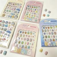 China Custom 3D Dome Kids Nail Stickers OEM ODM Safe Removable Cartoon Epoxy Dome Nail Stickers for sale