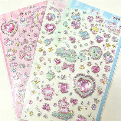 China Custom Diamond 3D Candy Stickers Sparkle Gem For Kids DIY Crafts Decoration OEM ODM for sale