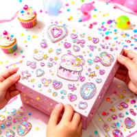 China Custom Diamond 3D Candy Stickers Sparkle Gem For Kids DIY Crafts Decoration OEM ODM for sale