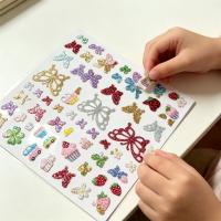 China Custom Sparkle Glitter Foam Stickers Puffy 3D Cartoon Creative Label For Kids DIY for sale