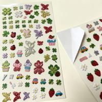 China Custom Sparkle Glitter Foam Stickers Puffy 3D Cartoon Creative Label For Kids DIY for sale