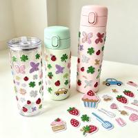 China Custom Sparkle Glitter Foam Stickers Puffy 3D Cartoon Creative Label For Kids DIY for sale