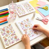 China Glitter PVC Foam Sticker 3D Puffy Stickers Raised Gold Foil Bubble Stickers For Kids for sale